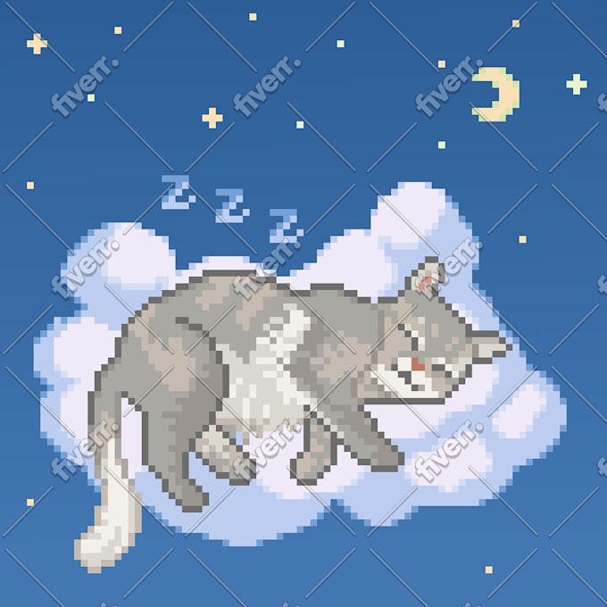 how to draw cat in pixel art