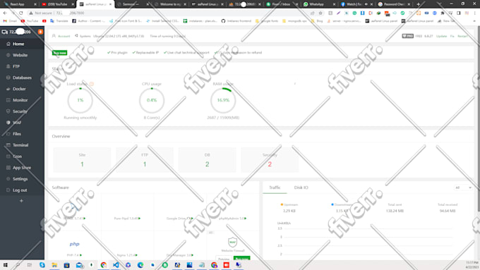 Professional website migration and vps server setup with aapanel configuration by Webfines | Fiverr