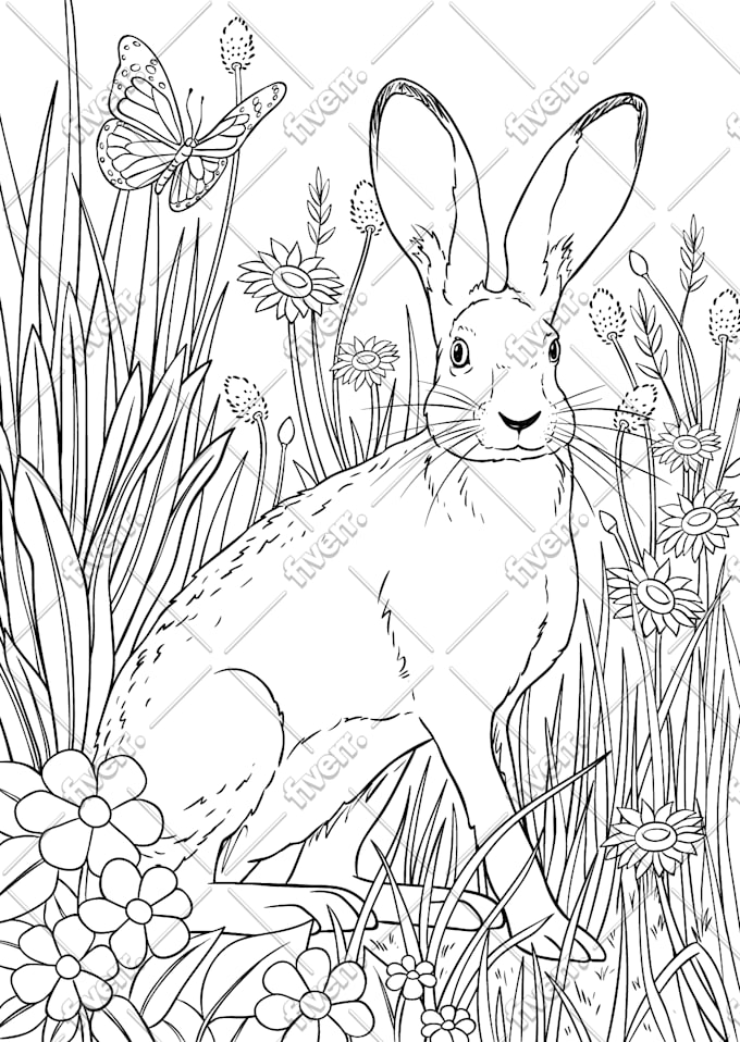 jackrabbit coloring pages