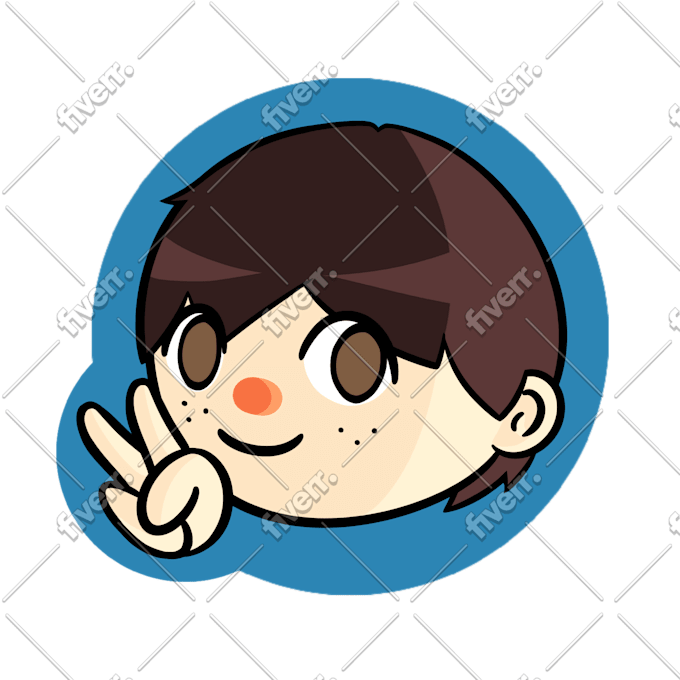 Draw cartoon minimalist simple icon commission by Alelecoffee | Fiverr