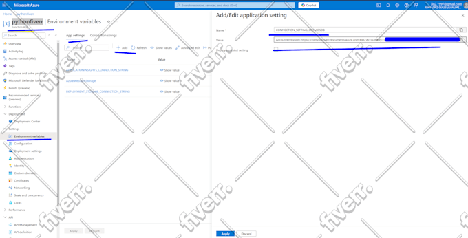 Develop python azure function app by Jlquiles | Fiverr