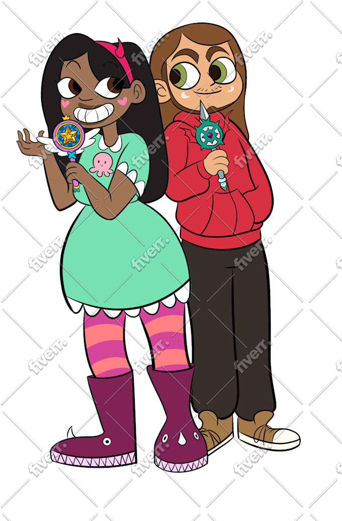 Draw you, your ocs or anybody else in star vs the forces of evil style ...
