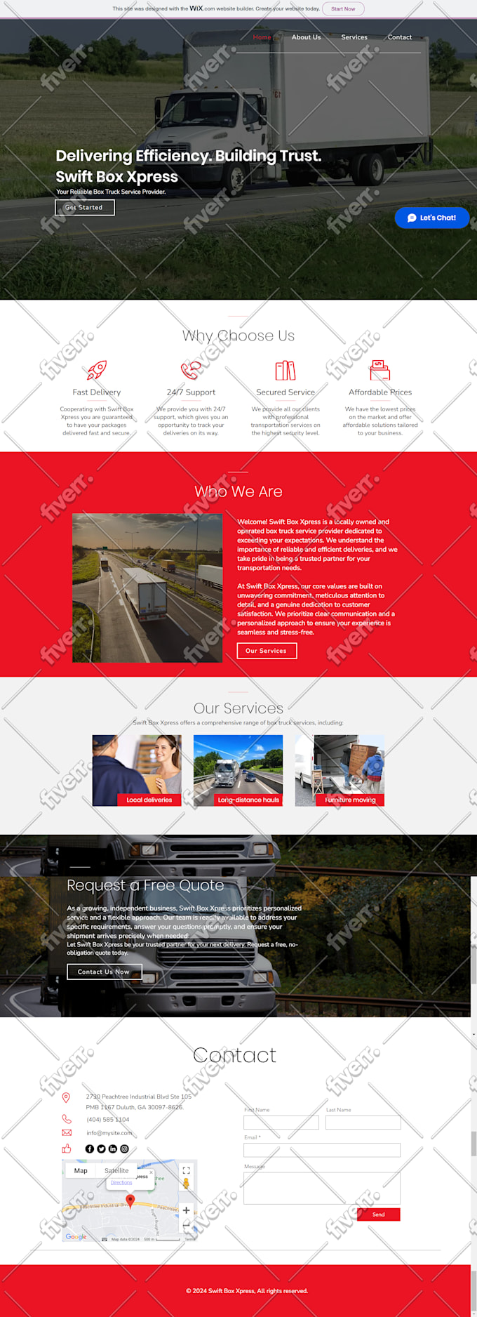 Design trucking website logistics website dispatch website freight ...