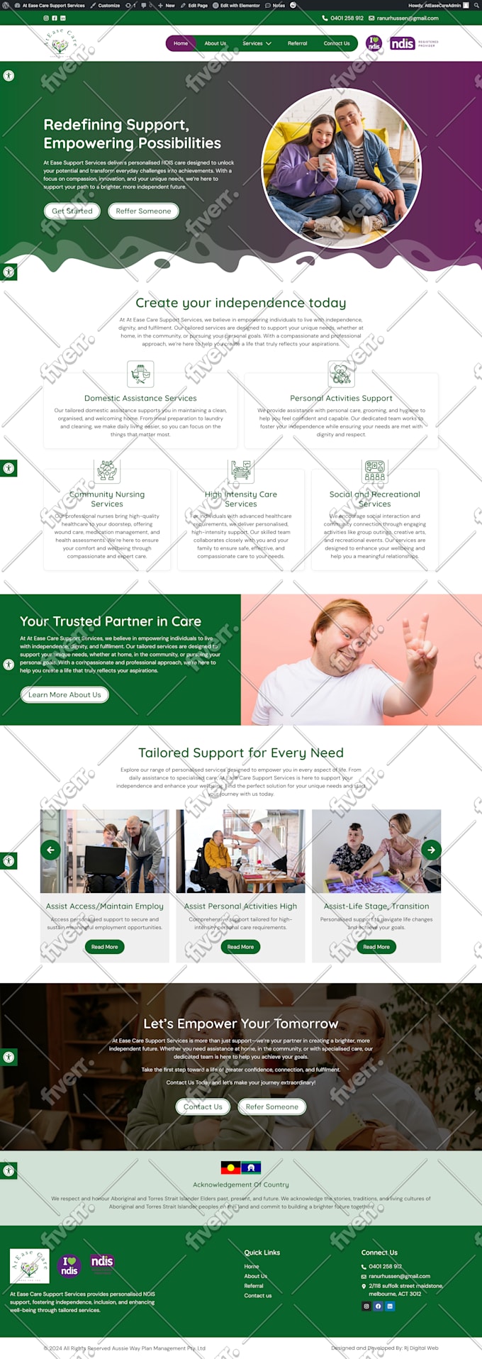 Develop custom ndis service website by wordpress by Prodeveloper66 | Fiverr