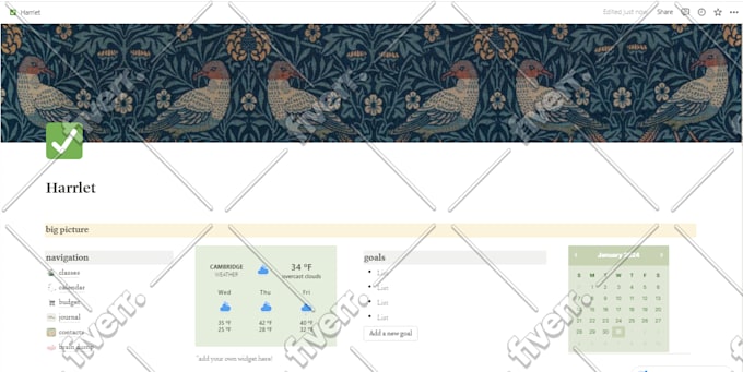 Design Notion Template Database Notion Virtual Assistant Notion Expert By Bophem Digits Fiverr