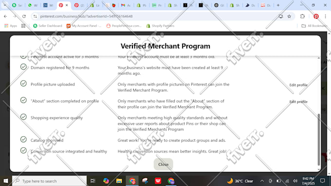 Setup pinterest catalog, tag and get a pin merchant verified by ...