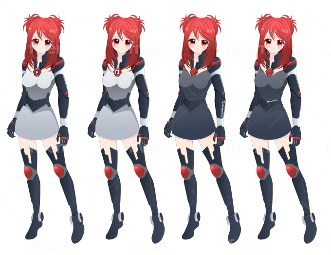Draw Cute Anime Girl Full Body By Faridahmandaga Fiverr