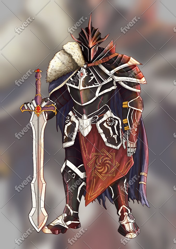 how to draw fantasy knight