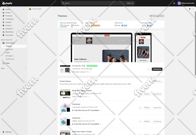 Customize your shopify theme with custom liquid code and design the website by Tsadriak | Fiverr