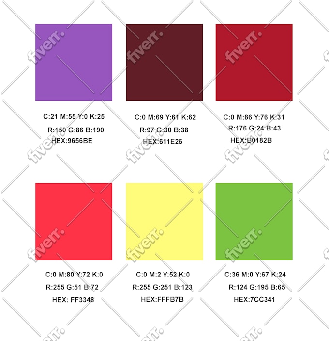 Customize an eye catching color palette by Reiselust | Fiverr