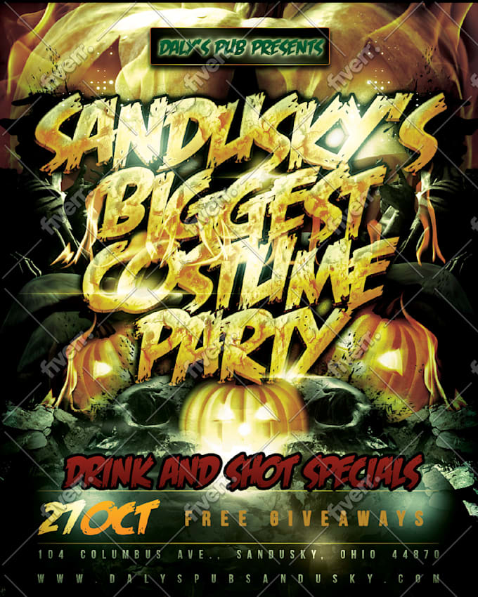 Design a spooky halloween flyer for you by Nicolebella | Fiverr