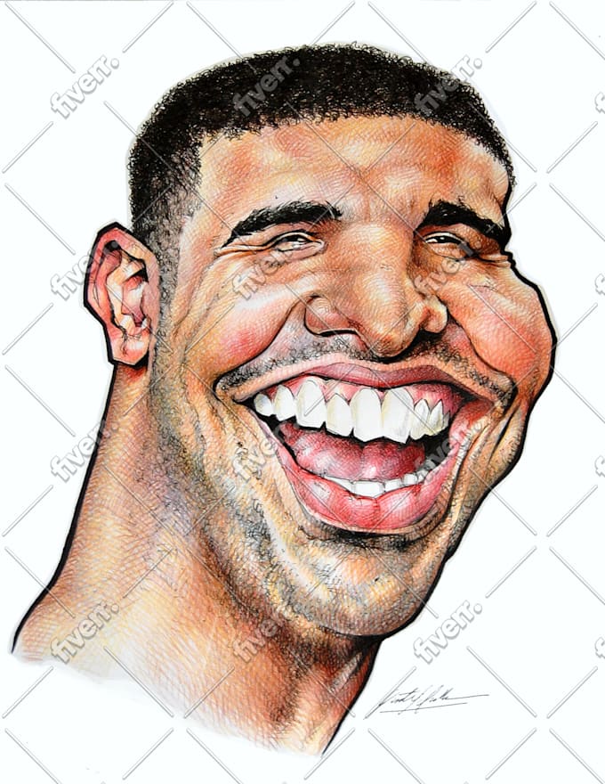 Create a caricature of our lord and savior drake by Kimise | Fiverr