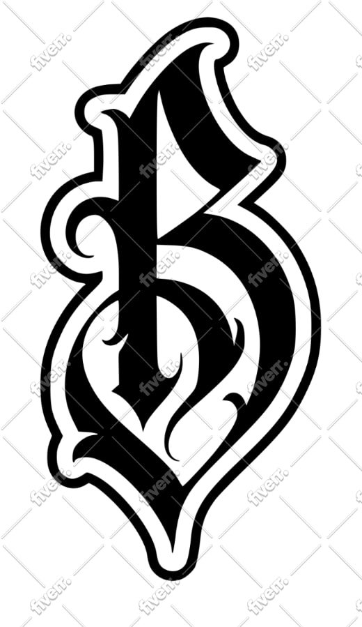 interlocking letter tattoos