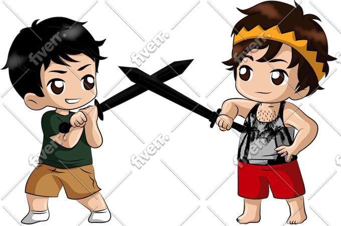 Illustrate you as an anime chibi style by Novaillustr