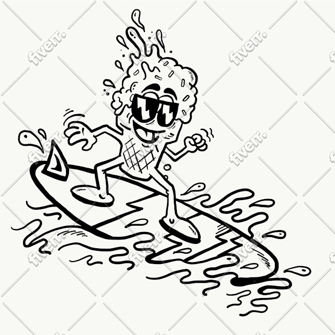 Draw funny cartoon characters mascot by Freshtowngfx