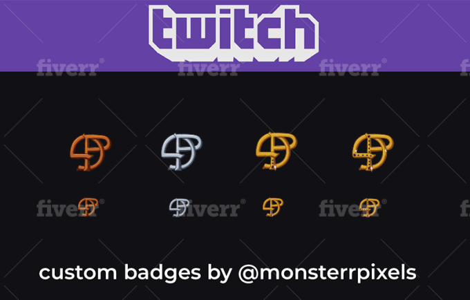 Create custom twitch subscriber badges by Monsterrpixels Create custom twitch subscriber badges by Monsterrpixels