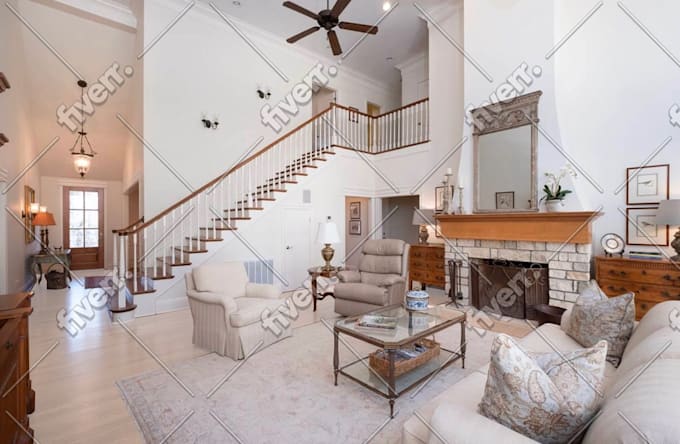 Photoshop color material edit house exterior interior photo by ...