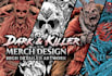 Draw killer merch design by Tombkick | Fiverr