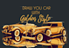 Draw your car into golden cartoon vector illustration style by Alhasan7 ...