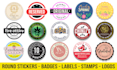 Design a circular round, badge, stamp, sticker, label logo by ...