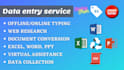 Do data entry, web scraping, excel, typing, copy paste work by ...