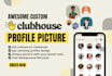 Design an awesome custom clubhouse profile picture by Dipeshbhadani ...