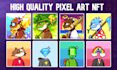 Create you an entire custom pixel art nft collection by Runninblood | Fiverr