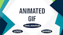Do custom animated logo gif, banner animation, html email signature ...