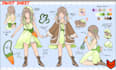 Create a reference sheet character of vrchat avatar, vr, furry avatar ...