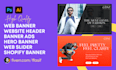 Design static web banner, website header, banner ads, hero banner, web ...