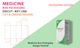 Packaging box dieline, keyline die cut and cut lines template and ...
