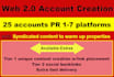 Create 25 web 20 accounts plus syndicated content by Johnnyboyishere ...
