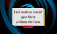 Create a fillable pdf or covert to fillable pdf form by Jacob99 | Fiverr