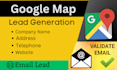 Do google map lead generation for business leads with email list ...