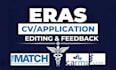 Deep edit and upgrade your eras cv, eras application, residency resume ...
