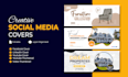 Design social media covers for facebook, youtube, linkedin, thumbnail ...