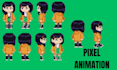 Create 2d sprite sheet, pixel art, fighting, idle, animation, rpg ...