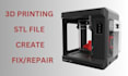Create stl file for 3d printing, repair or fix stl file, 3d printing ...