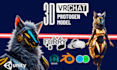 Create and texture custom vrchat protogen furry avatar 3d model anime ...