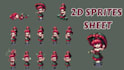 Diseño de sprites 2d, sprites de píxeles, hojas de sprites, rpg maker ...