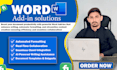 Develop custom word addin by Waqas_addin_dev | Fiverr