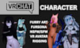 Create vrchat 3d model avatar furry avatar vrc vtuber vroid anime 3d ...