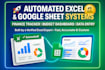 Create excel sheet, finance budget tracker, google spreadsheet, data ...