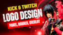 Design animated stream overlays, twitch logo, kick overlays, panels and ...