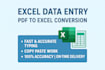 Do excel data entry, typing work, and convert pdf to excel or word by Anushka_singh28 | Fiverr