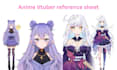 Do anime vtuber reference sheet anime oc sheet, anime expression sheet ...