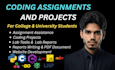Do coding assignments and tasks in python, c, cpp, java, r, lisp,julia ...