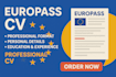 Create a professional europass cv, ats resume, cover letter, linkedin update by Victoriachase08 ...