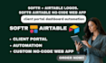Build custom softr airtable no code web app client portal dashboard ...