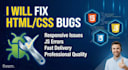 Html, css, javascript bugs und responsive probleme beheben